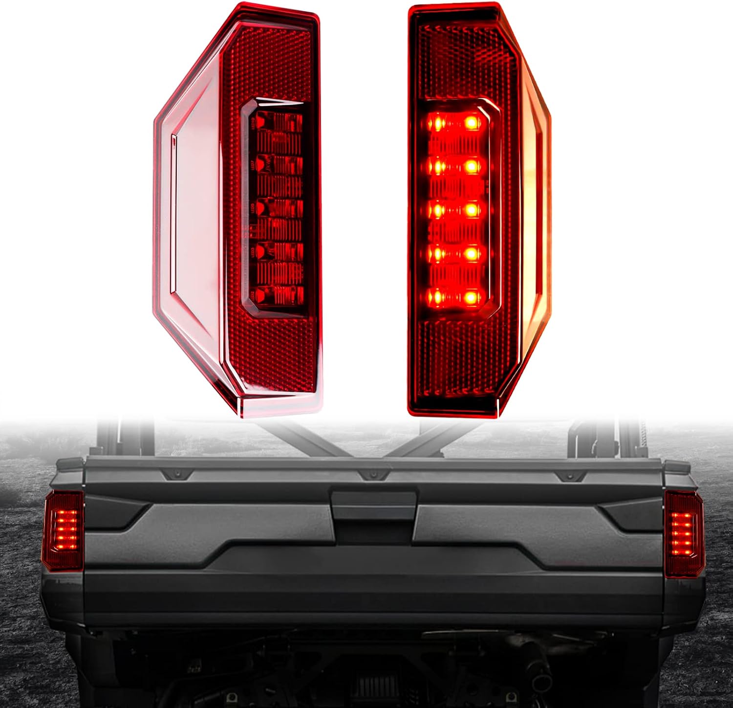 Amazon.com: SHINJEW Ranger Tail Lights, UTV Rear Brake Stop Taillghts ...