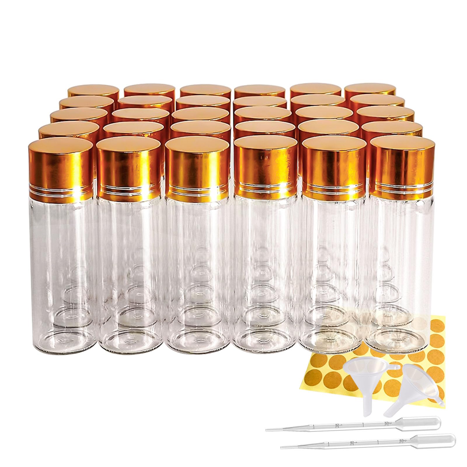 Amazon.com: AGENIZ 30 Pack Clear Empty Glass Jars with Screw Aluminum ...
