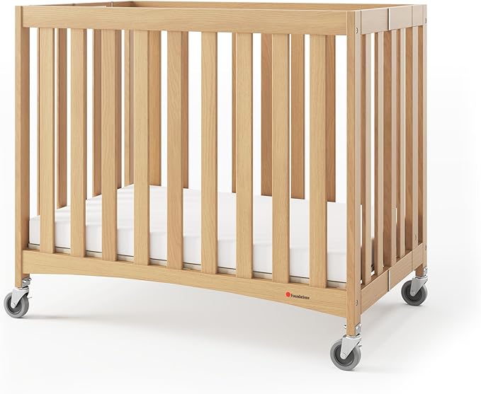 Foundations Travel Sleeper Compact Wooden Folding Crib, Portable Baby ...