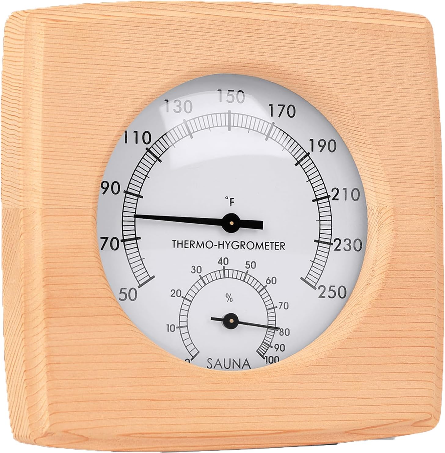 Amazon.com : Etsutomy Sauna Thermometer, 2in1 Wooden Fahrenheit Sauna Thermometer Hygrometer ...