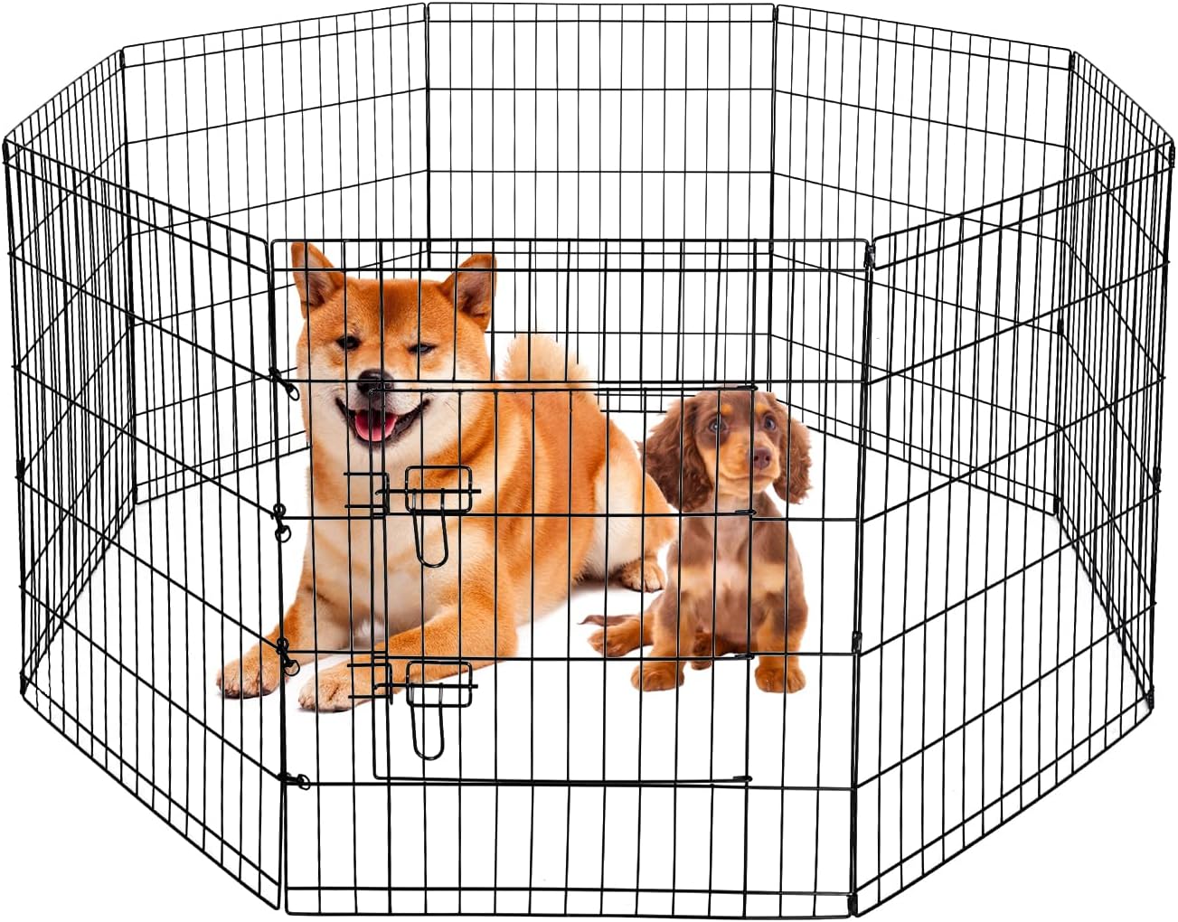 Panana 8 Panel Playpen Puppy Cat Rabbit Foldable Playpen for Indoor ...