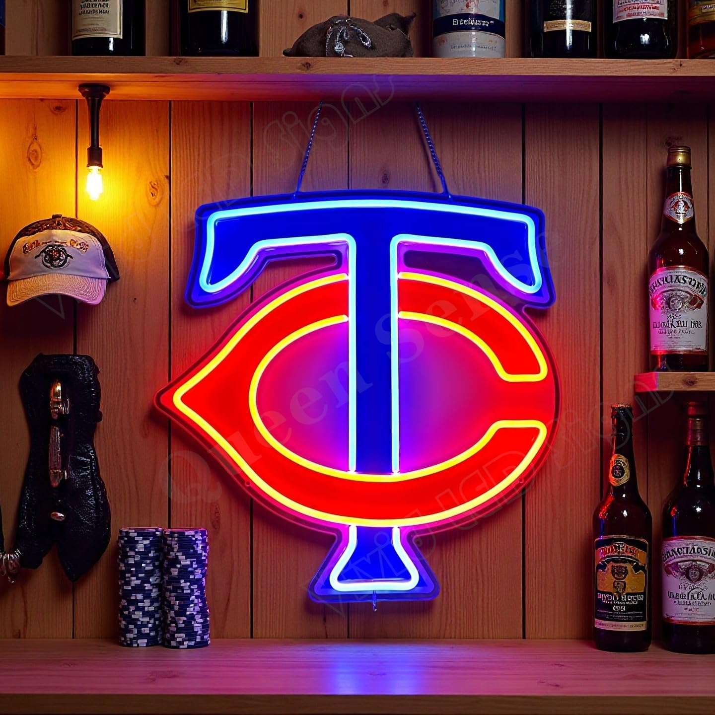 Queen Sense 16"x16" for Minnesotas Sports Twins Neon Sign for Wall ...