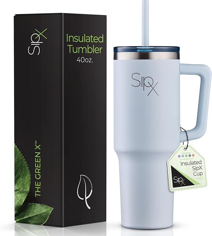Amazon.com: SIPX™ 40 oz Insulated Tumbler with Handle & Straw – Vacuum ...