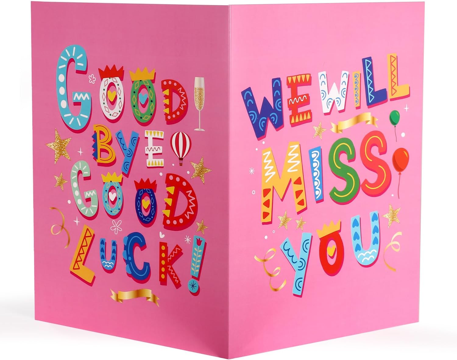 Amazon.com: Gosknor Goodbye Good Luck Card, 15.75x10.63in Large Good ...