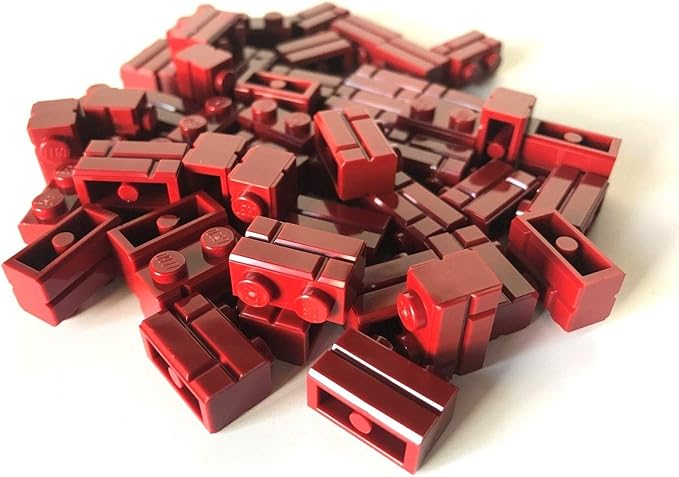 Amazon.com: Lego® City Classic Basic 50 x Dark Red Masonry Bricks 1 x 2 ...
