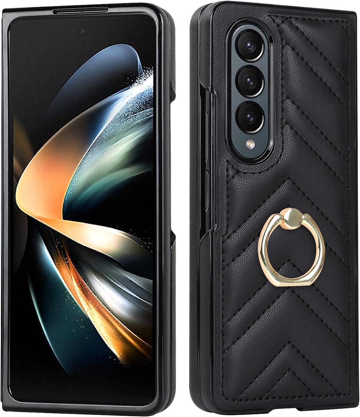 Asuwish Phone Case for Samsung Galaxy Z Fold 3 5G 2021 Cover with Ring ...