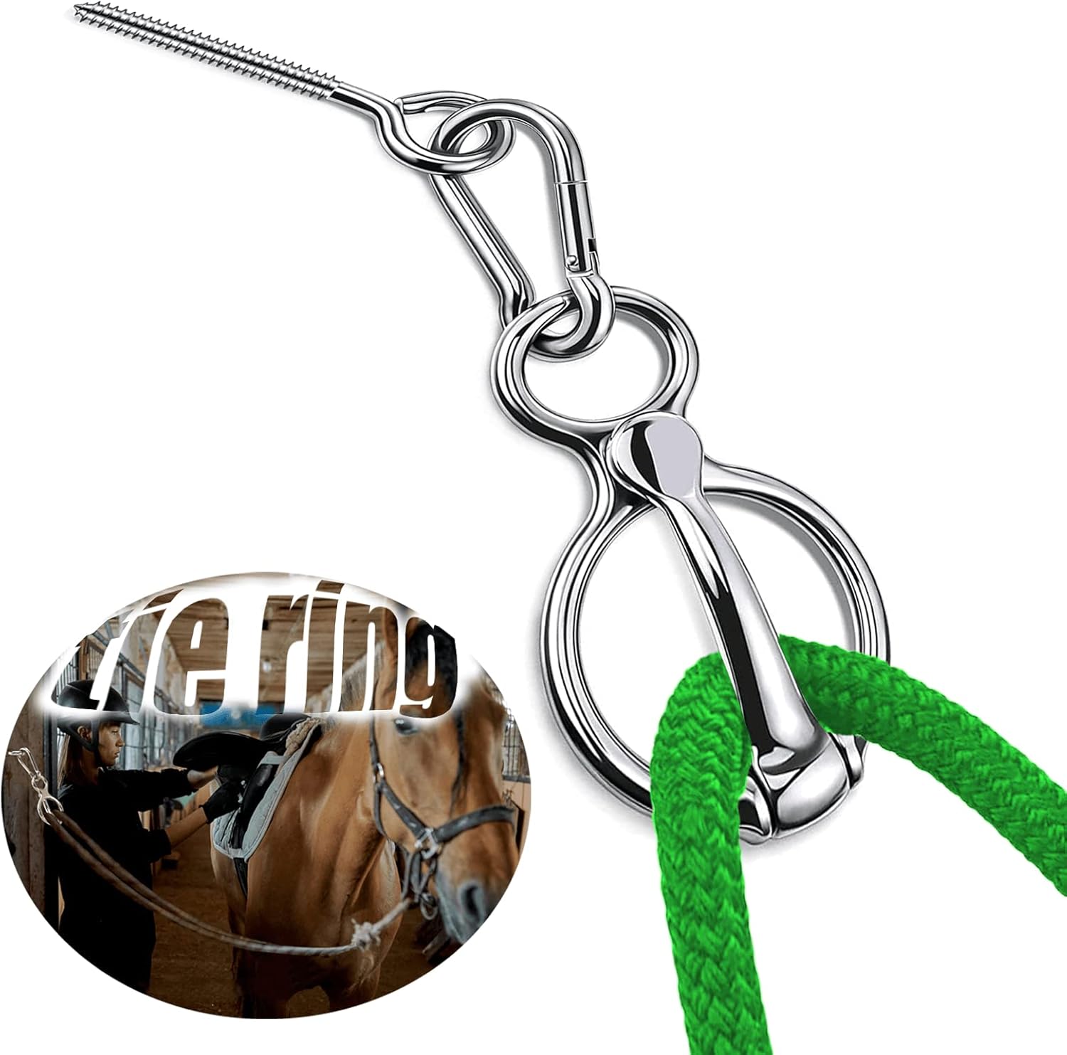 Amazon.com : Cilehall Tie Ring for Horses,Stainless Steel Horse Tie ...