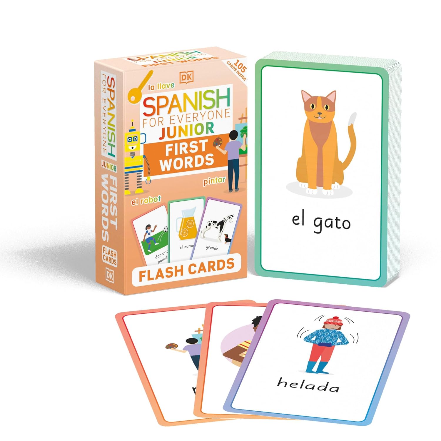 Spanish for Everyone Junior First Words Flash Cards: DK: 9780744073812 ...