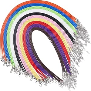 Amazon.com: SOFPLATE 50Pcs 10 Colors Colored Necklace Cords Waxed ...