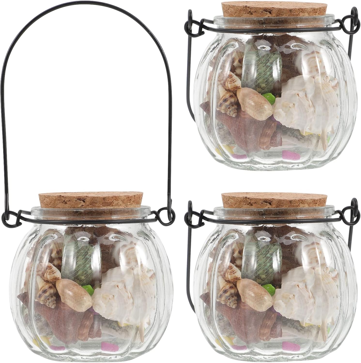 Amazon.com: LIFKOME 3pcs Set Wishing Jars Beach Sailboat Ornament ...