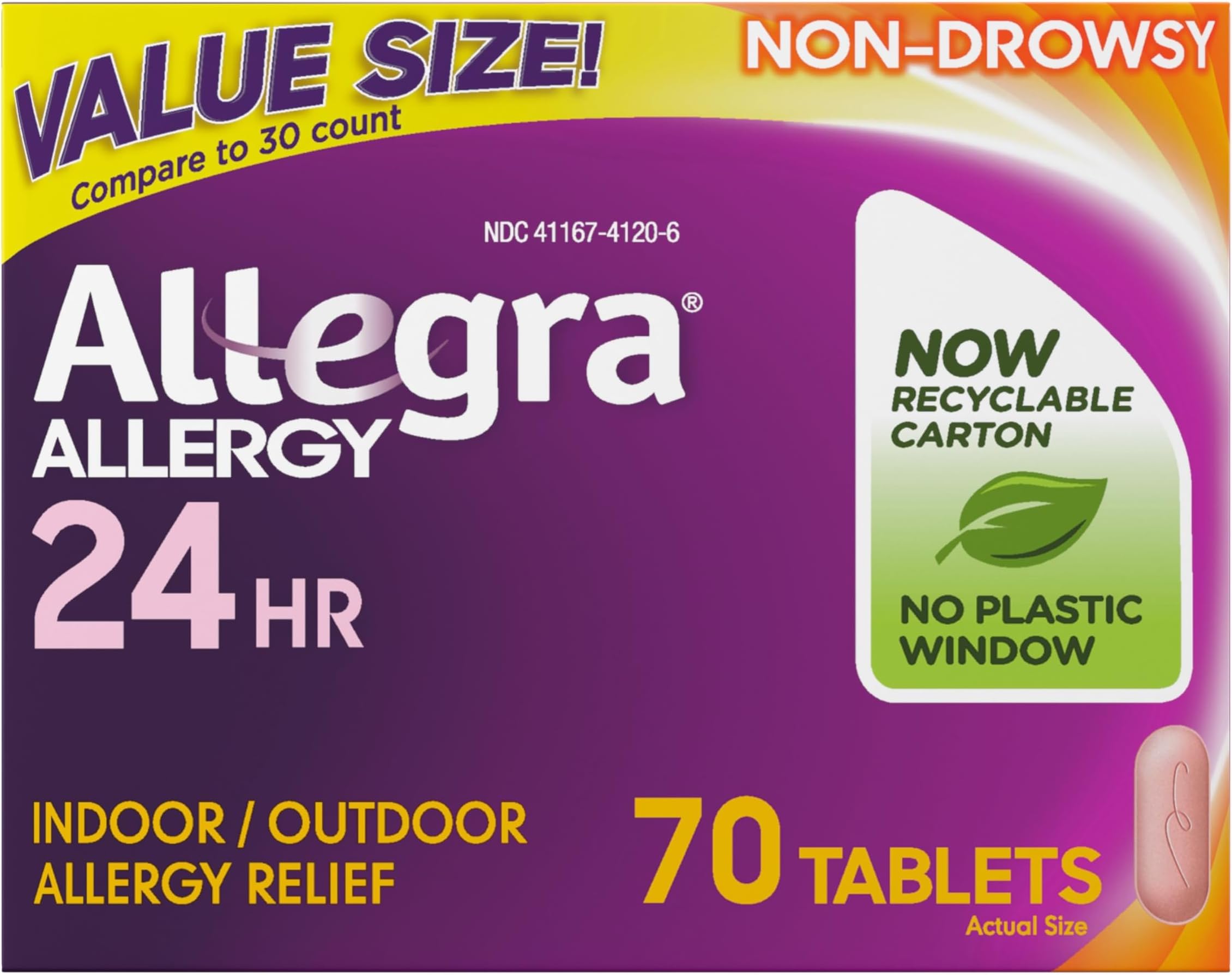 Amazon.com: Claritin 24 Hour Allergy Medicine, Non-Drowsy Prescription ...
