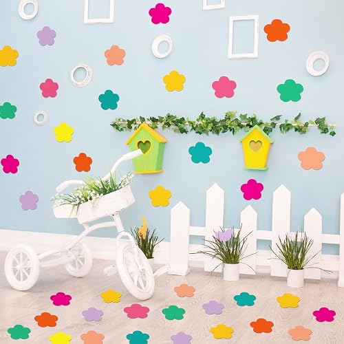Snapklik.com : 108 Pcs Colorful 3.5 Inch Flower Cutouts Paper Spring ...