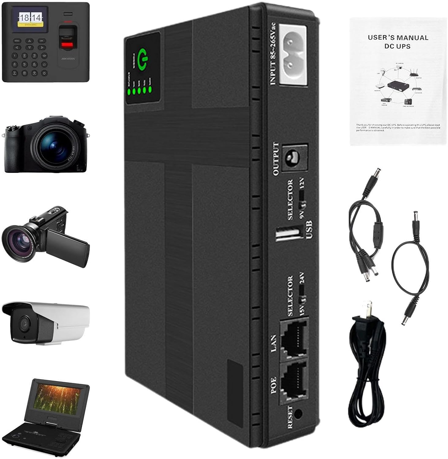 Amazon.com: Mini UPS Backup, Portable Uninterruptible Backup, 10400 MA ...