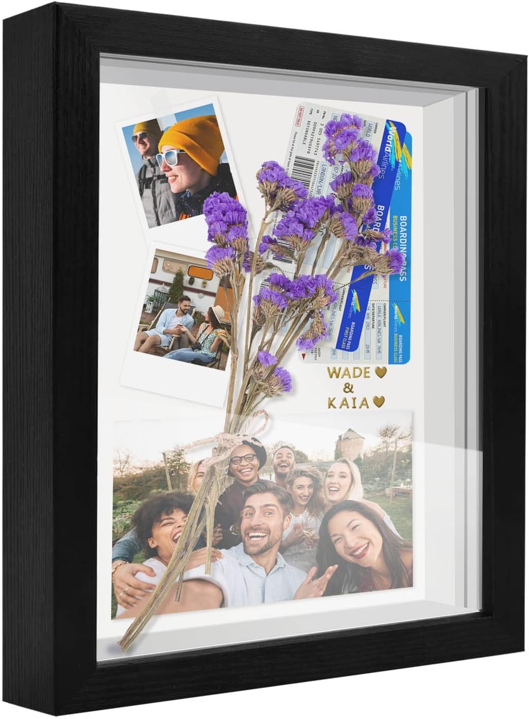 3D shadow Box Frame, SUNMEG A4 Deep Picture Frames Wooden Display ...