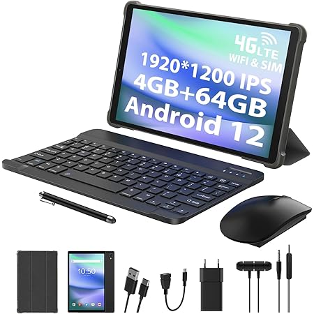 TOSCIDO Tablet 10 Zoll 4G LTE M863 Android 11 Tablets PC,4GB/RAM,64GB ...