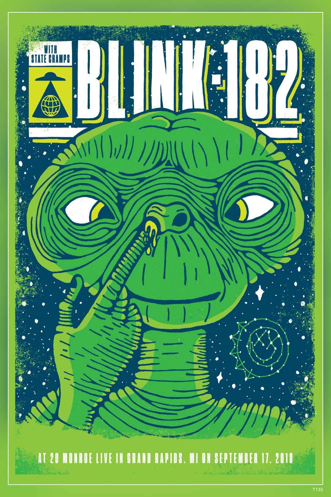 Blink 182 Poster Blink 182 20th Anniversary Poster By Ken Taylor