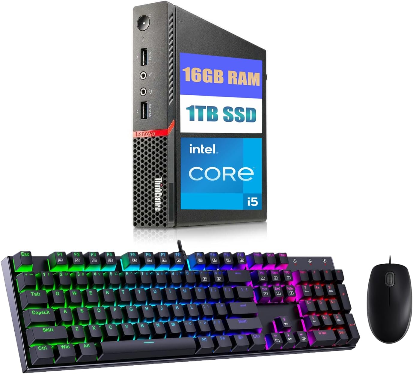 Amazon.com: Lenovo ThinkCentre M900 Tiny Desktop Computer mini PC ...