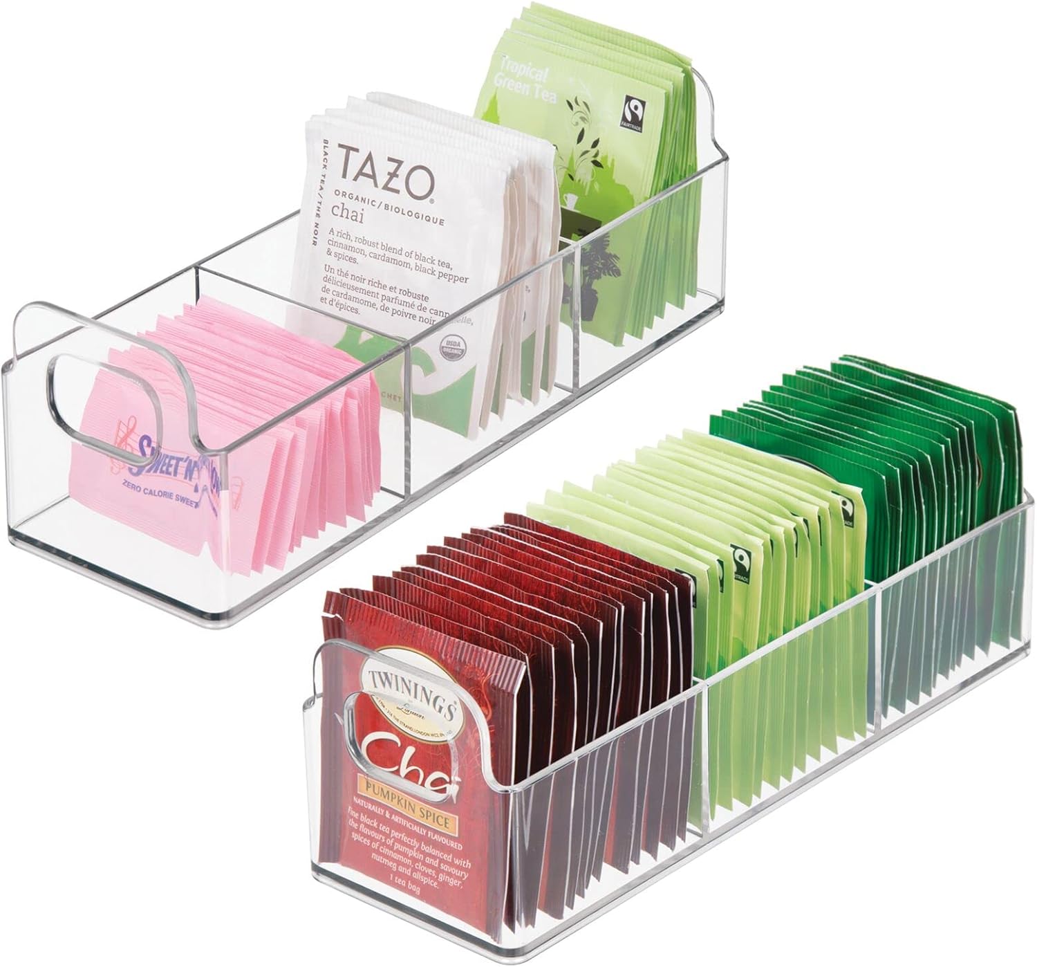 Amazon.com - mDesign Plastic Condiment Organizer and Tea Bag Holder - 9 ...