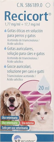 ecuphar Recicort Otico 20Ml 1 Unidad 20 ml : Amazon.es: Productos para ...
