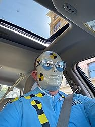 Amazon.com: Crash Test Dummy Costume for Adults - Jumpsuit, Gloves, and ...