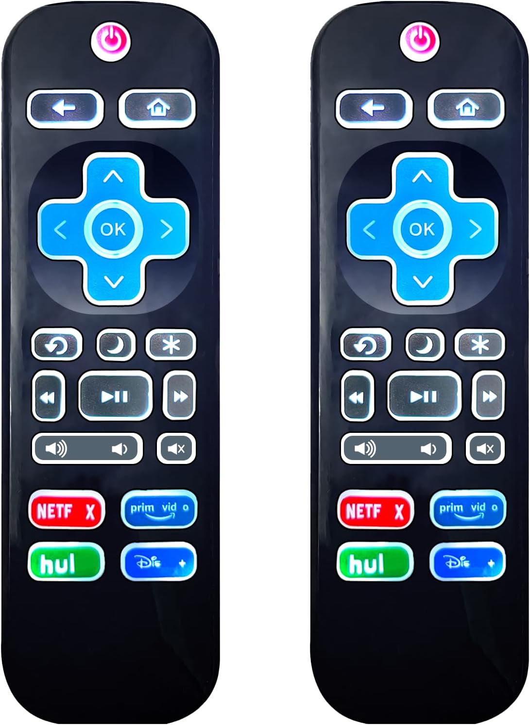 Amazon.com: Pack of 2 Universal Backlit Remote for Roku -TV-Remote ...