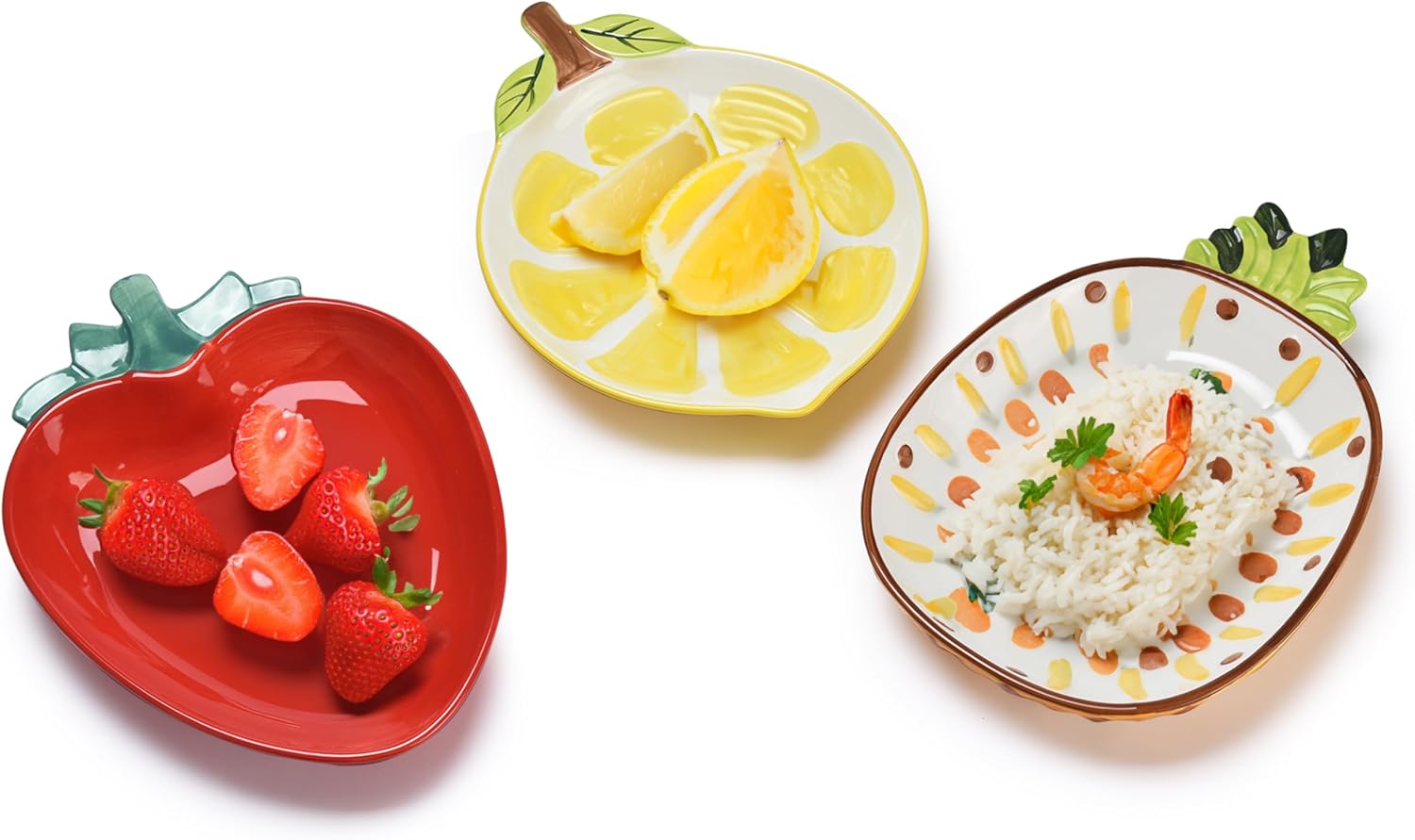 Amazon.com | Bruntmor Multicolor Ceramic Plate Sets - Polka Dot Design ...