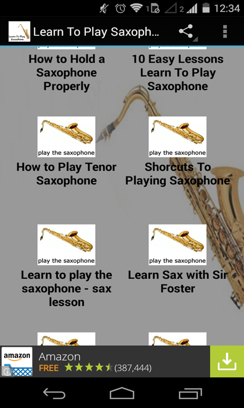 Learn To Play Saxophone - App on the Amazon Appstore