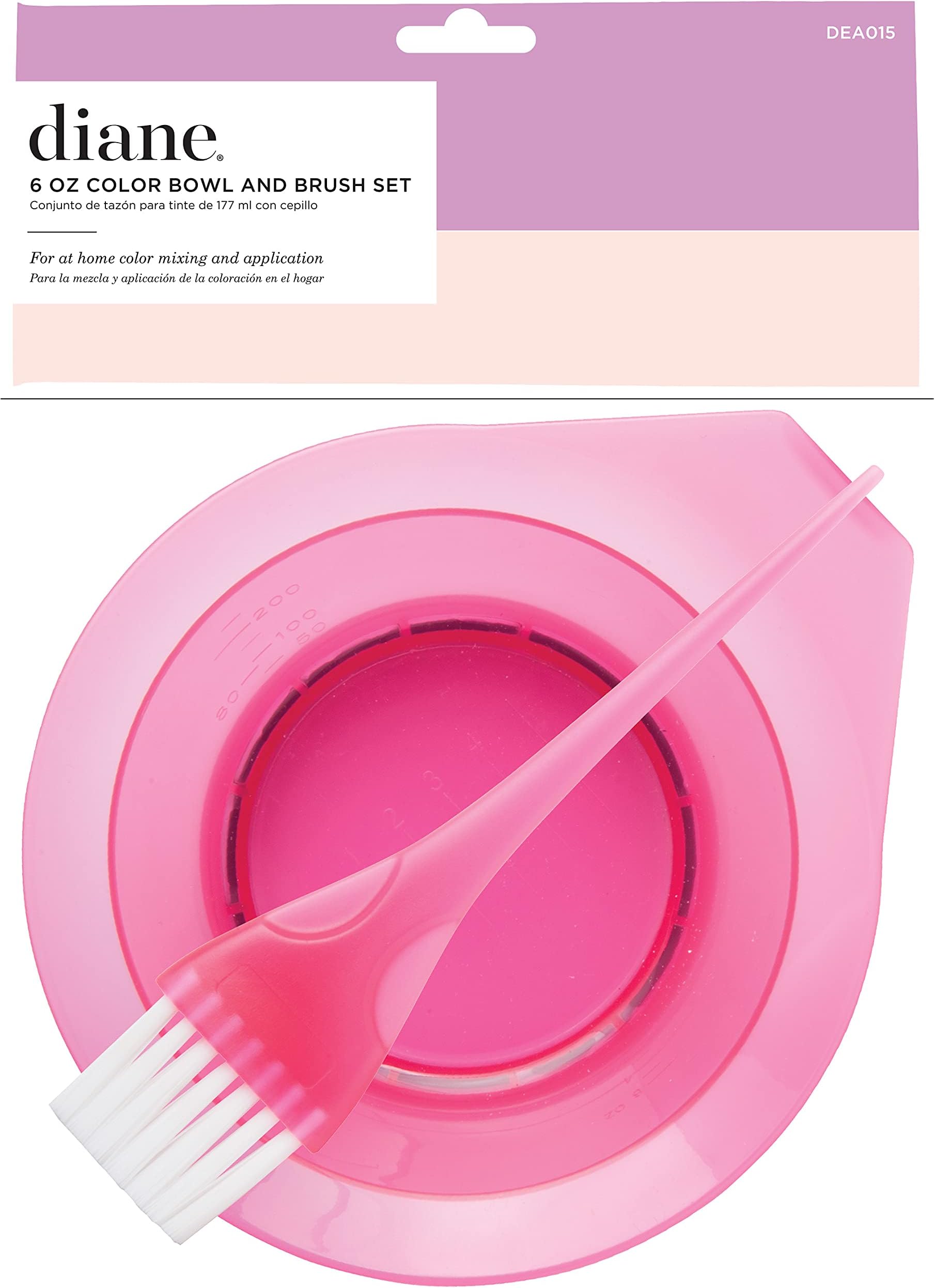 Amazon.com : Diane Color Bowl and Brush Set for Hair Dye, Bleach, Toner ...