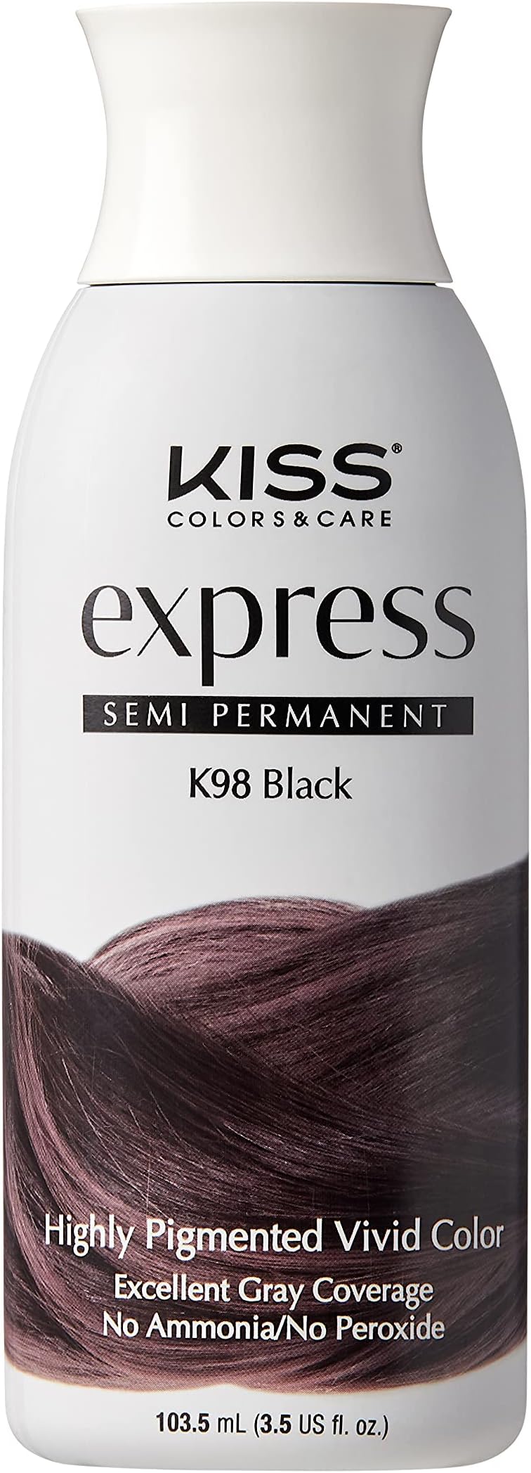 Amazon.com : Kiss: Express Semi Permanent Hair Color - Black K98-Black ...