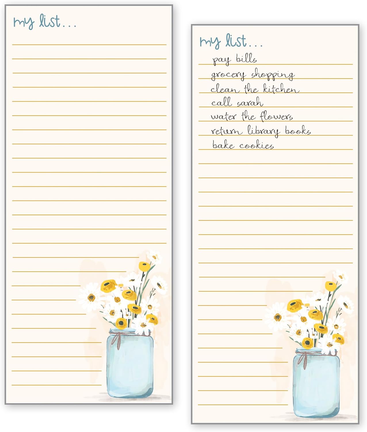 Amazon.com : Gina B Designs - Set of 2 - List Pad, Notepad, Fridge Pad ...