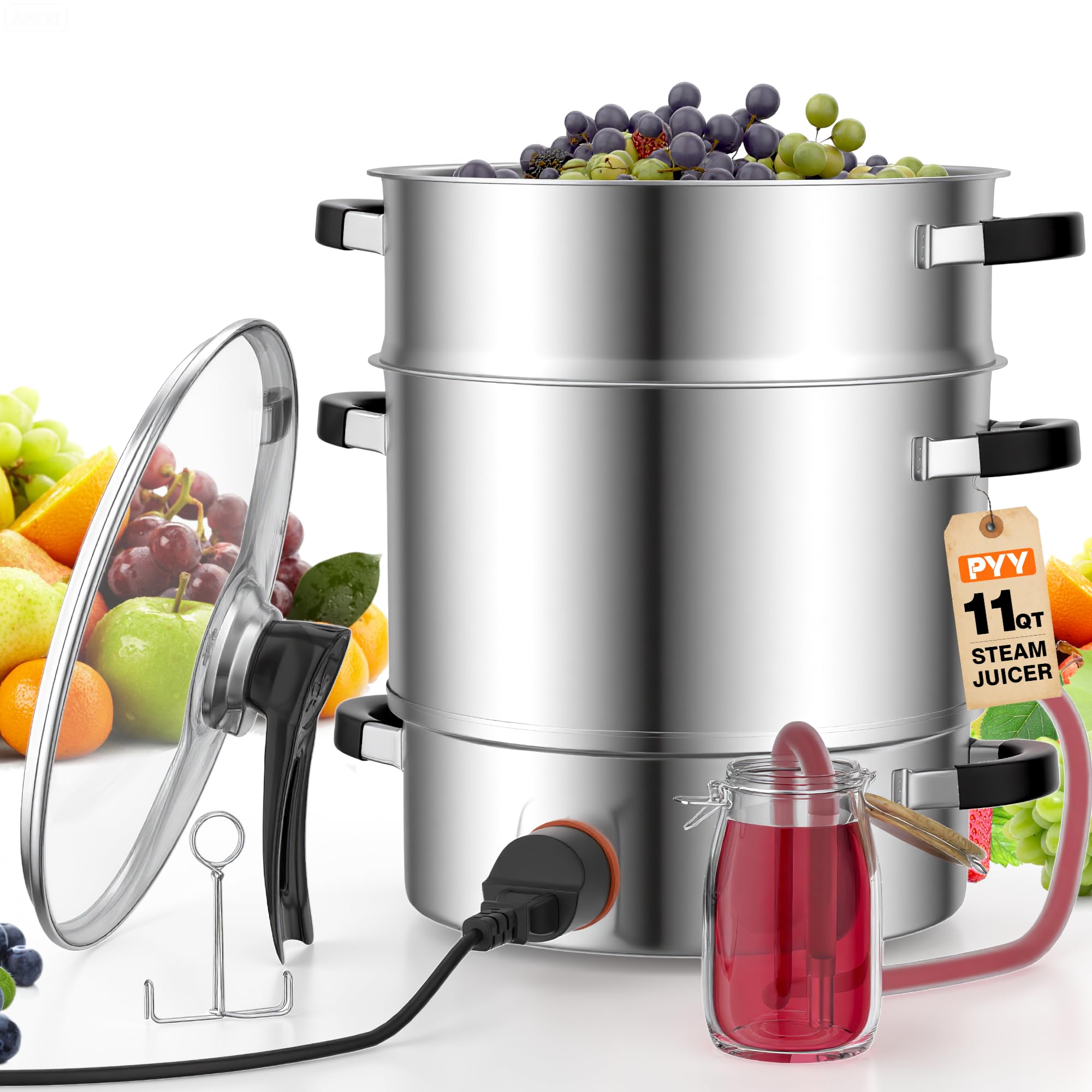 Snapklik.com : PYY Steam Juice Extractor Electric- 11QT Fruit ...