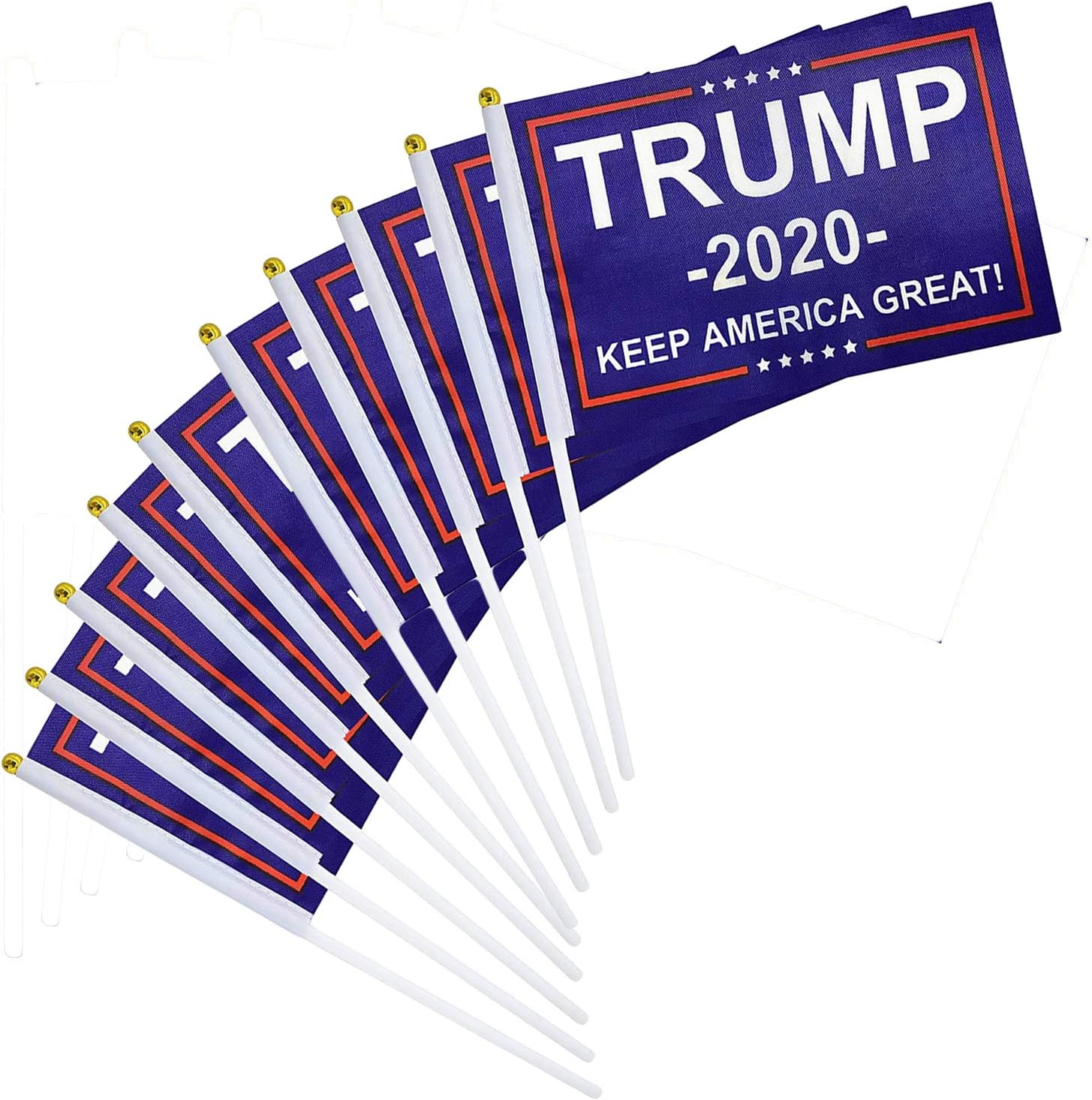 Amazon.com: 2020 Donald Trump Small Hand Held Flag for Presidential ...