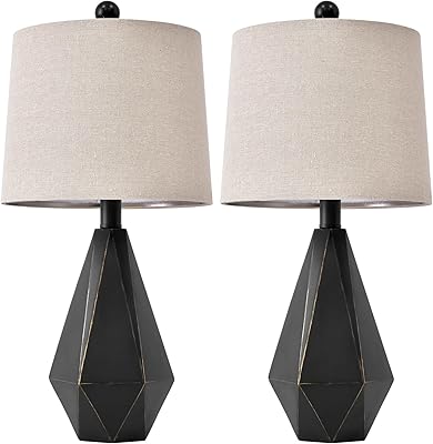 Amazon.com: Signature Design by Ashley Shavontae Modern Table Lamp, 2 ...