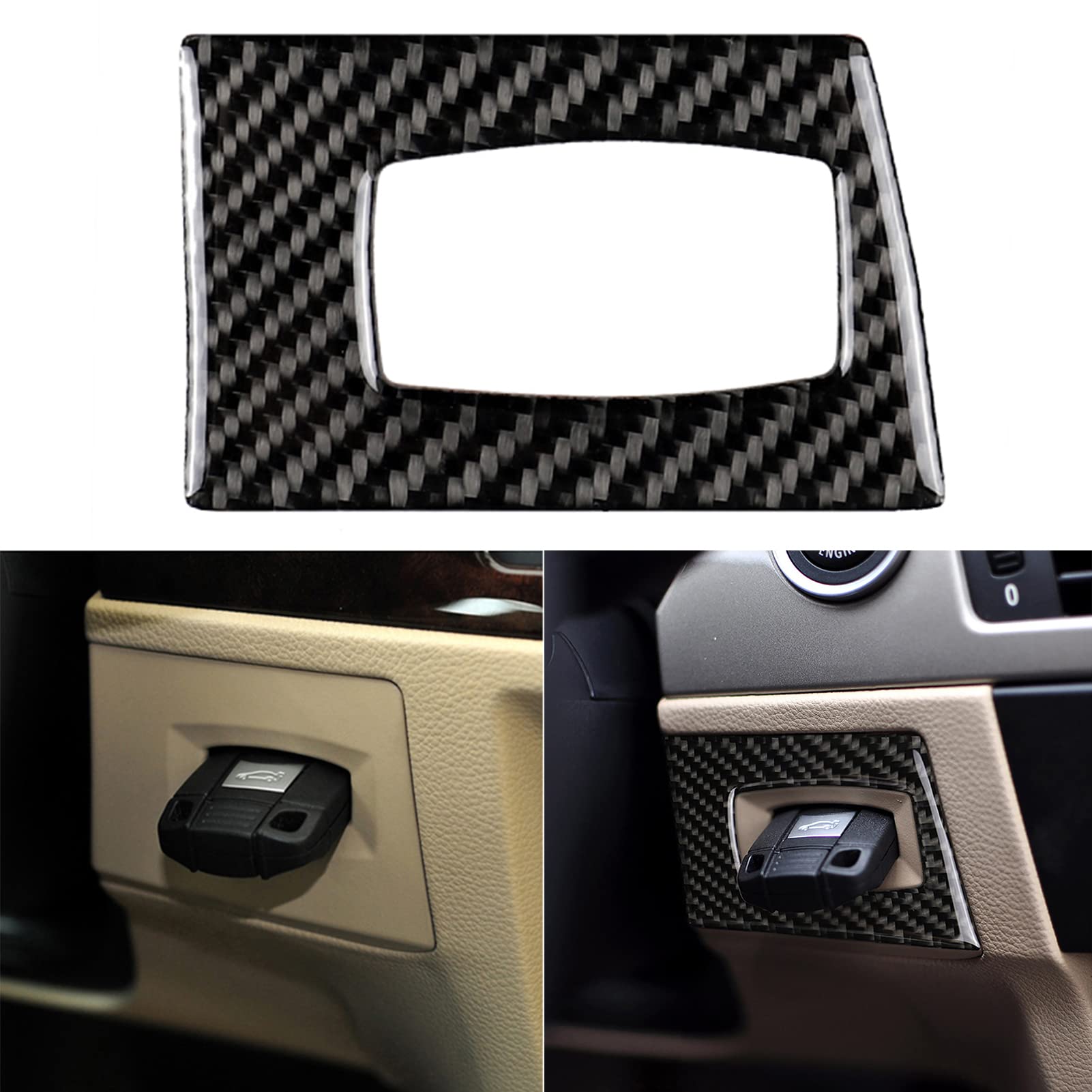 Amazon.com: NVCNX Real Premium Carbon Fiber Car Key Engine Start Stop ...