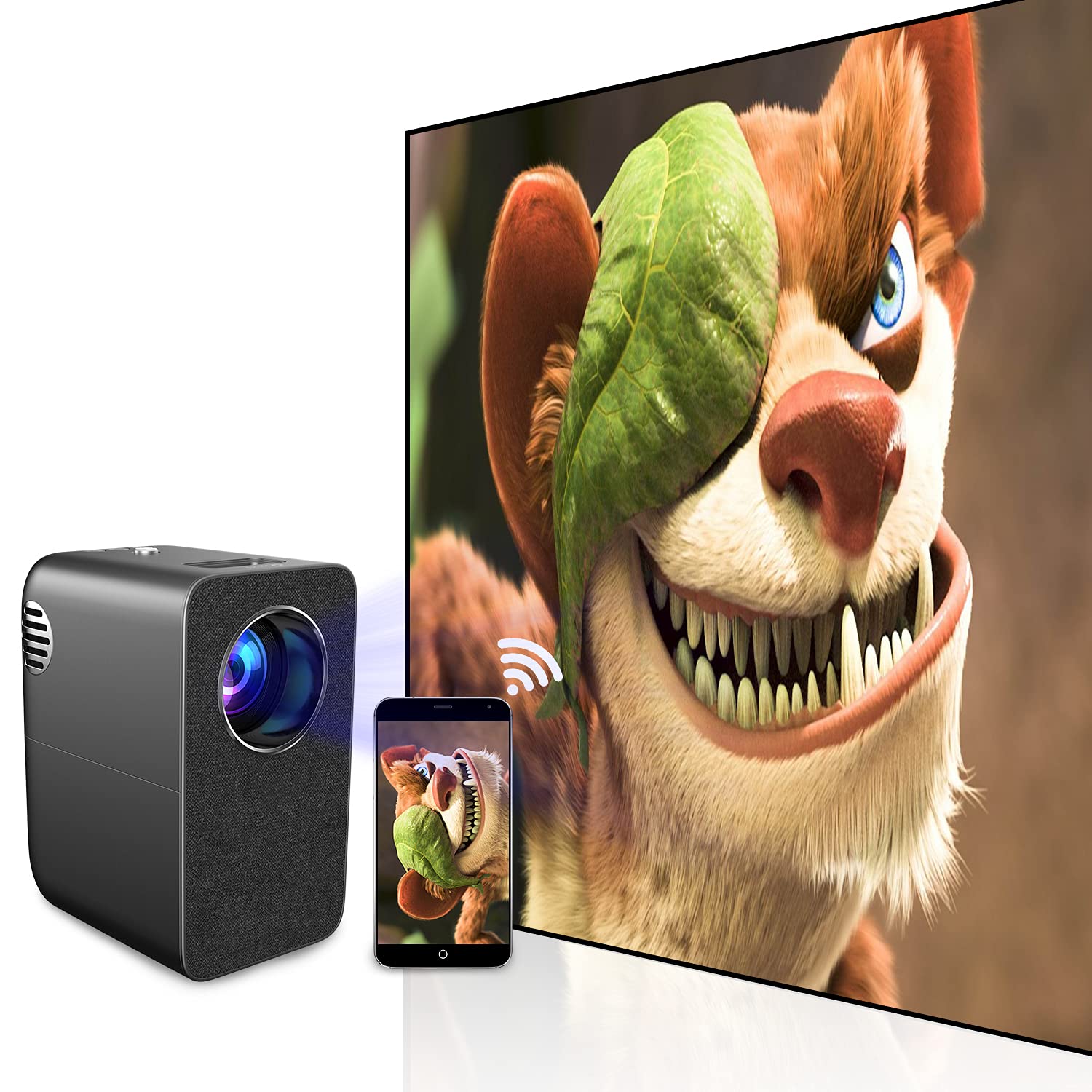 Amazon.com: Native 1080P Projector with WiFi and Bluetooth, Smart ...