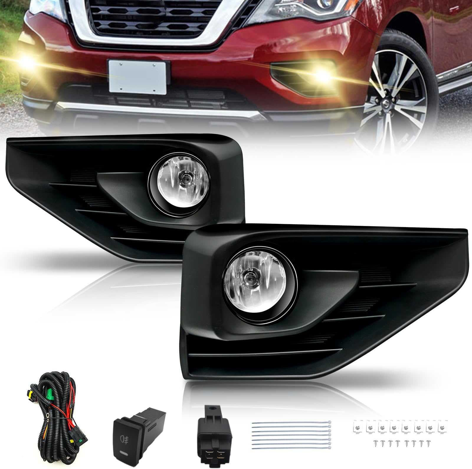 Amazon.com: Fog Lights Assembly For 2017 2018 2019 2020 Nissan ...