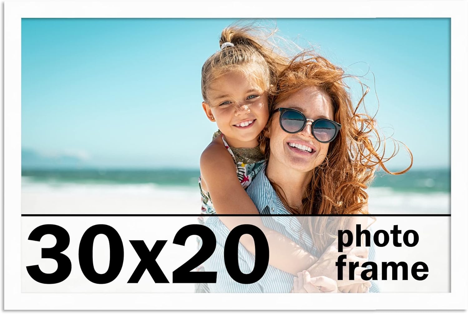 Amazon.com - 30x20 Frame White Solid Wood Picture Frame Includes UV ...