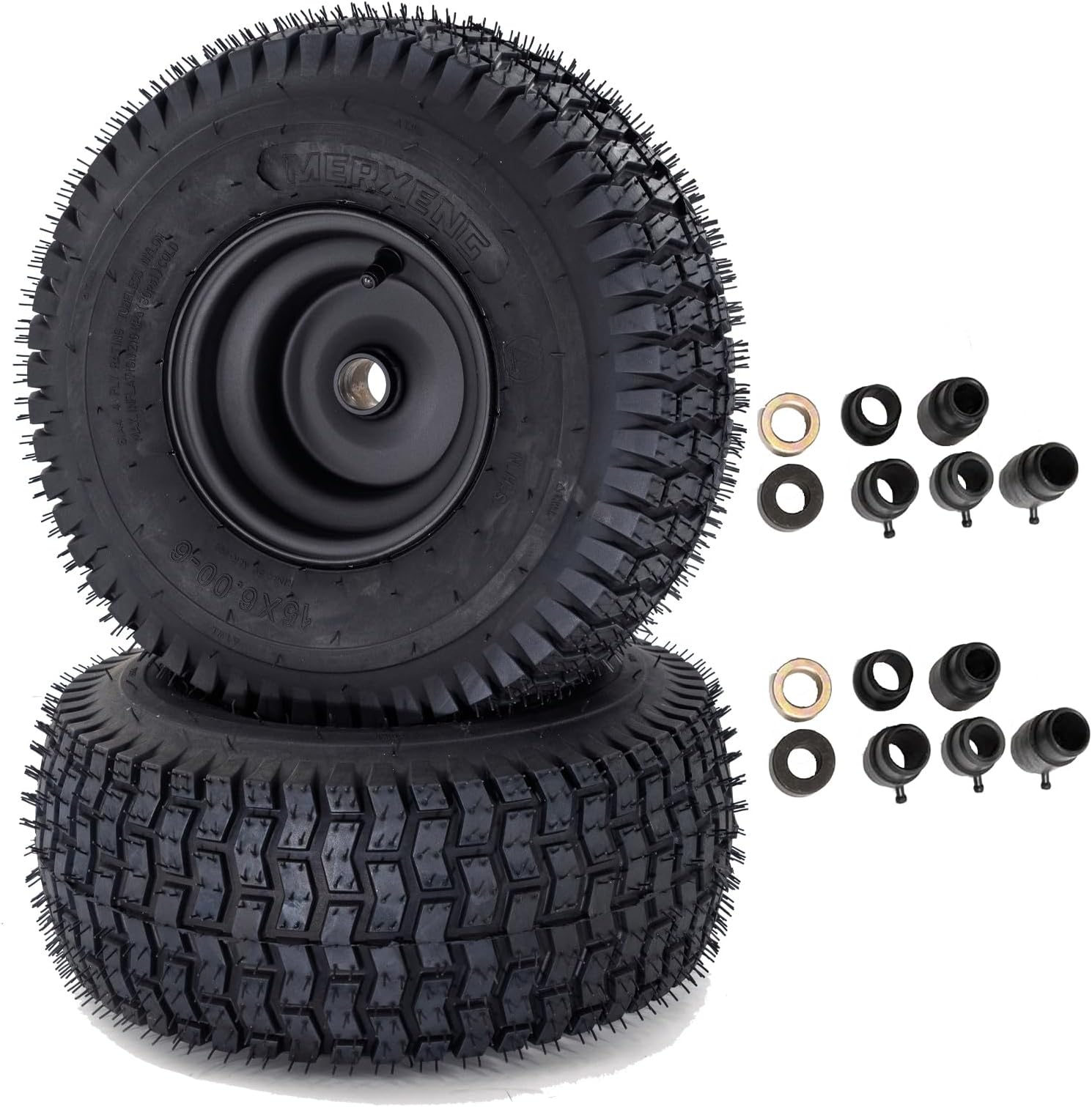 Amazon.com: GarveeTech 2 Pack 15x6.00-6 Lawn Mower Tire,Flat Free ...