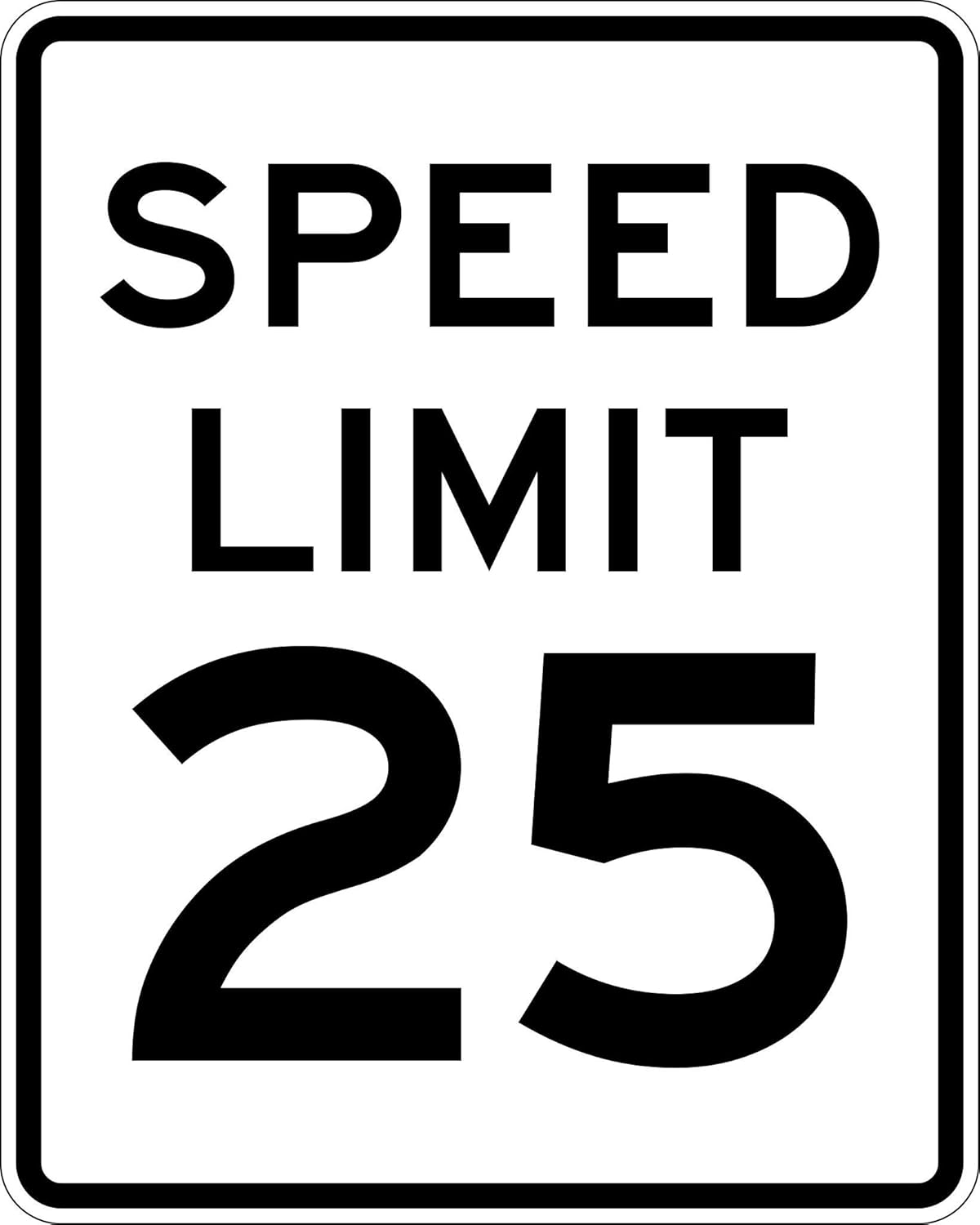 Amazon.com: NNBT 25 MPH Speed Limit Road Signs,Warning Traffic Road ...