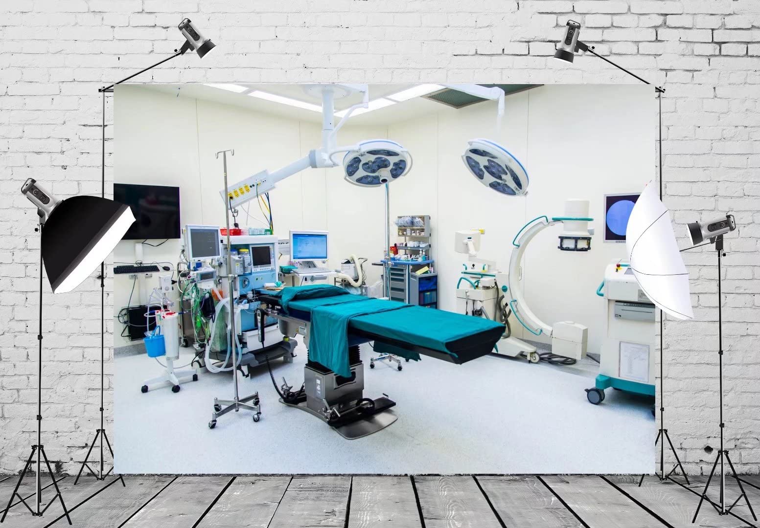 Buy BELECO 5x4ft Fabric Hospital Operating Room Photography Backdrop ...