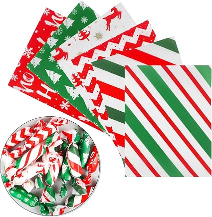 Amazon.com: DIYASY Christmas Candy Wrappers for Caramels 600 Pcs ...