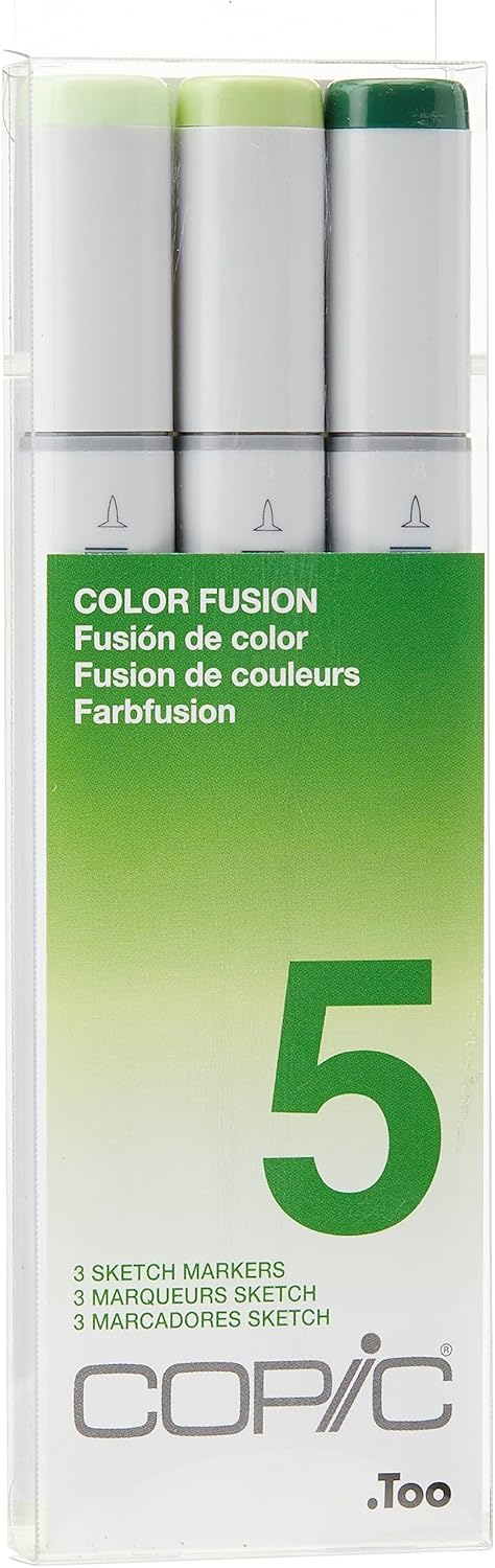 Amazon.com: Copic Sketch, Alcohol-based Markers, 3pc Set, Color Fusion #5