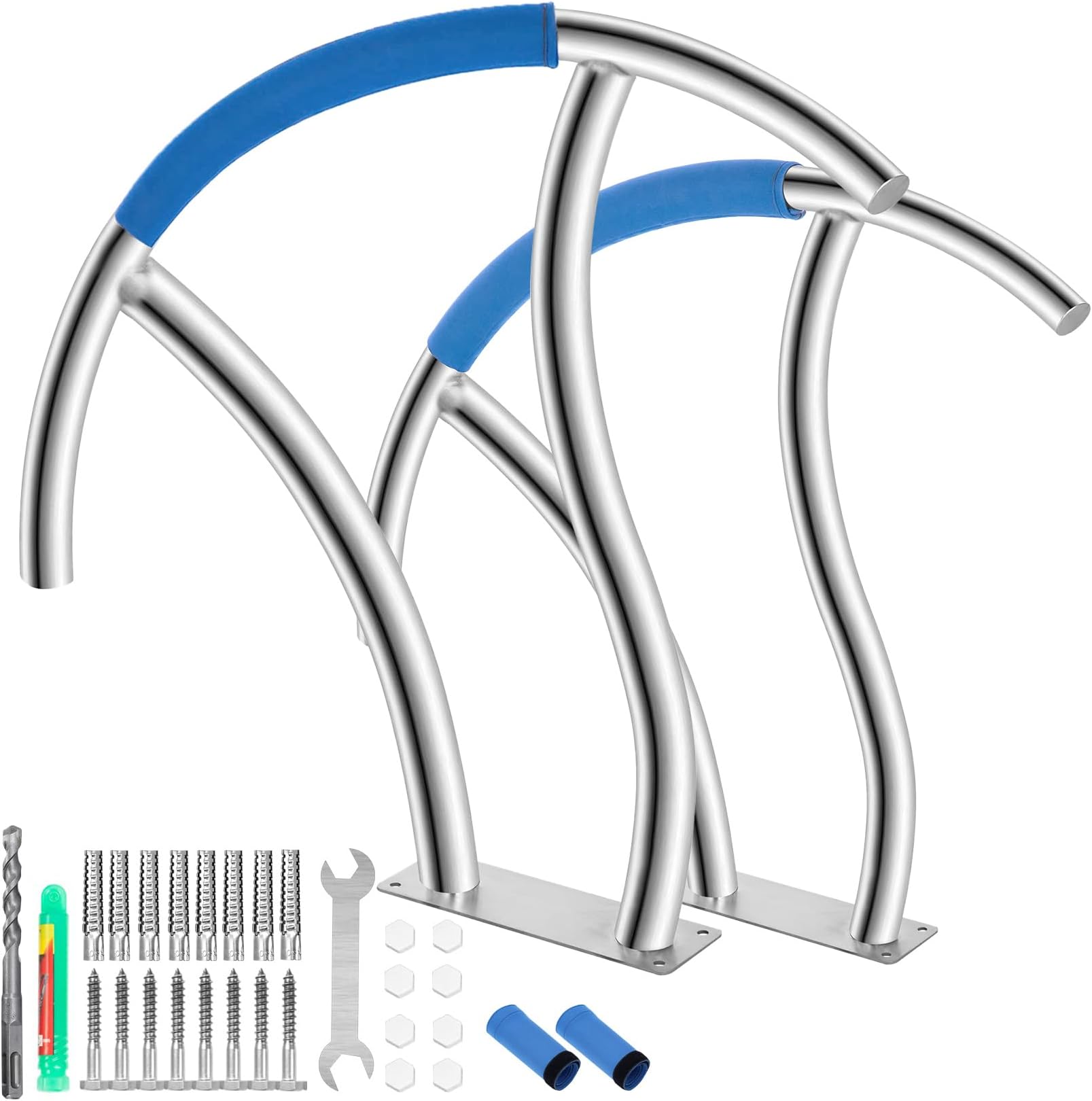 Amazon.com: 2 Pack Pool Handrail, 30"x30" Pool Railings for Inground ...