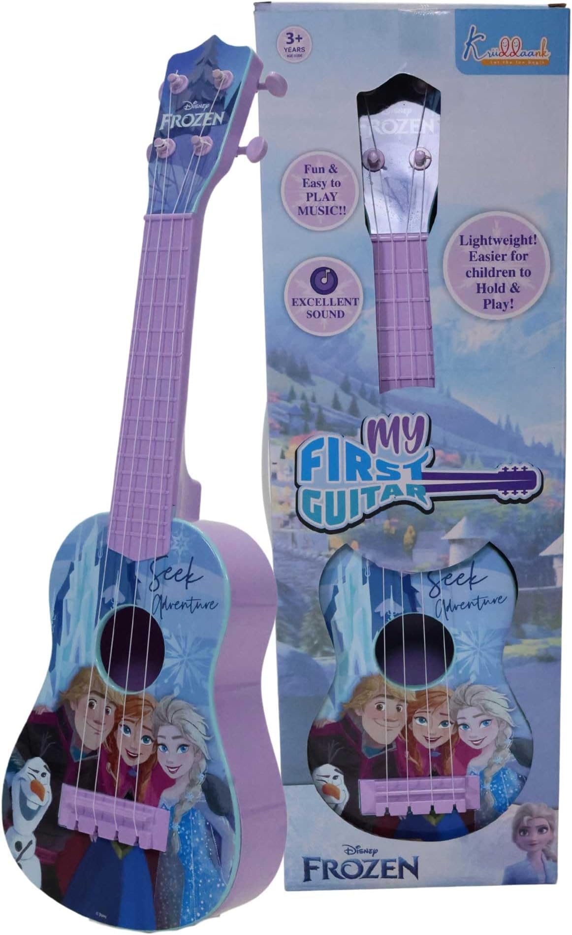Buy Kriiddaank Frozen Elsa & Anna Guitar (Big) - Adjustable String ...
