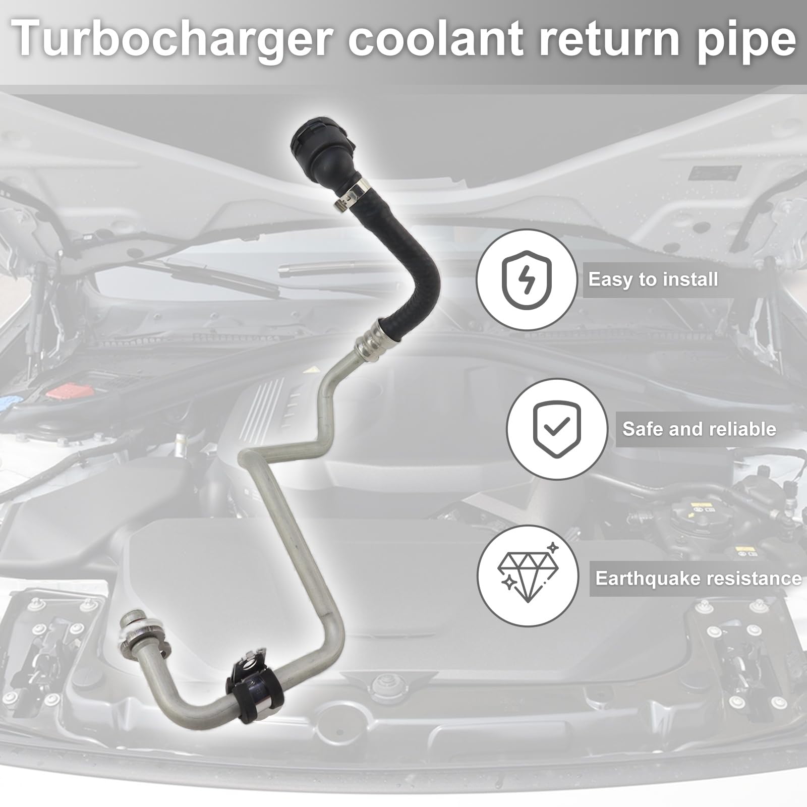 BMW Turbo Coolant Line AMCC Turbocharger Coolant Return Line Hose With ...