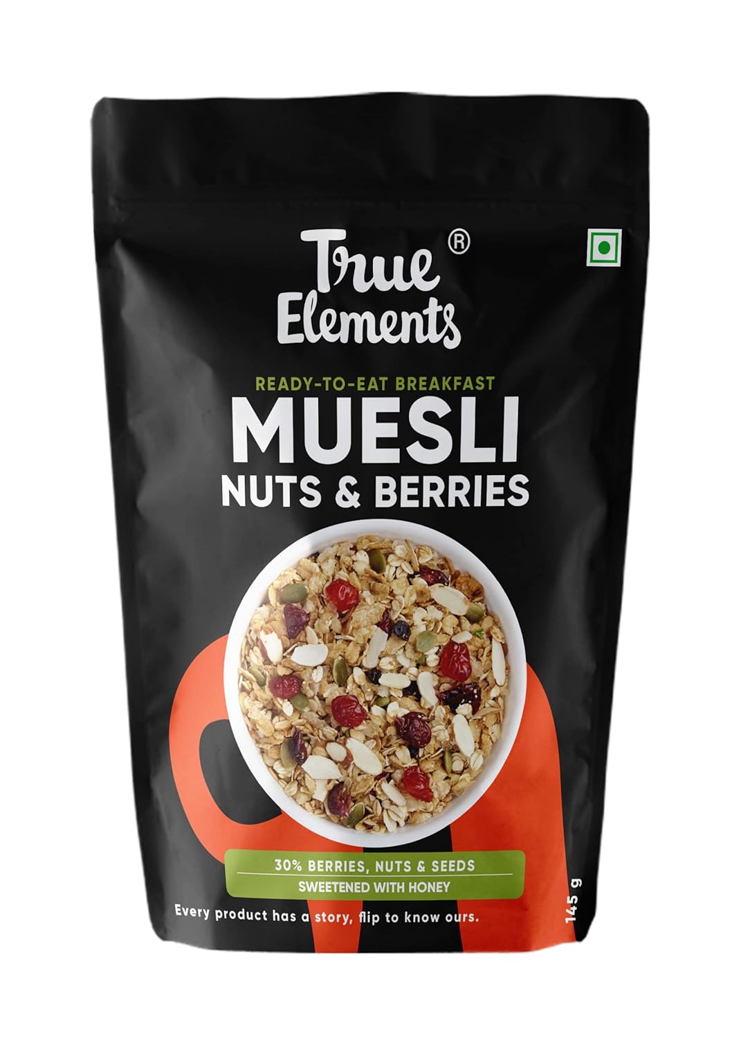 True Elements Crunchy Nuts & Berries Muesli with Almonds and ...