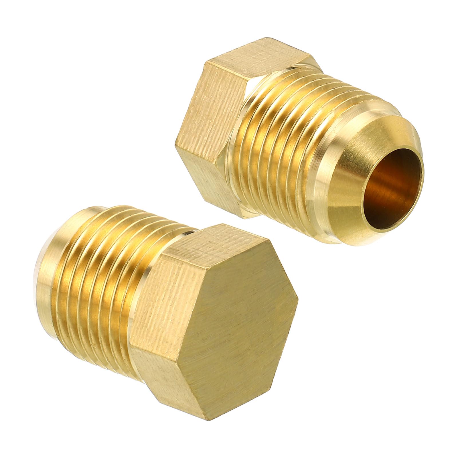 Amazon.com: PATIKIL Male 1/2" Brass Seal Plug, 2 Pack SAE Flare Tube ...