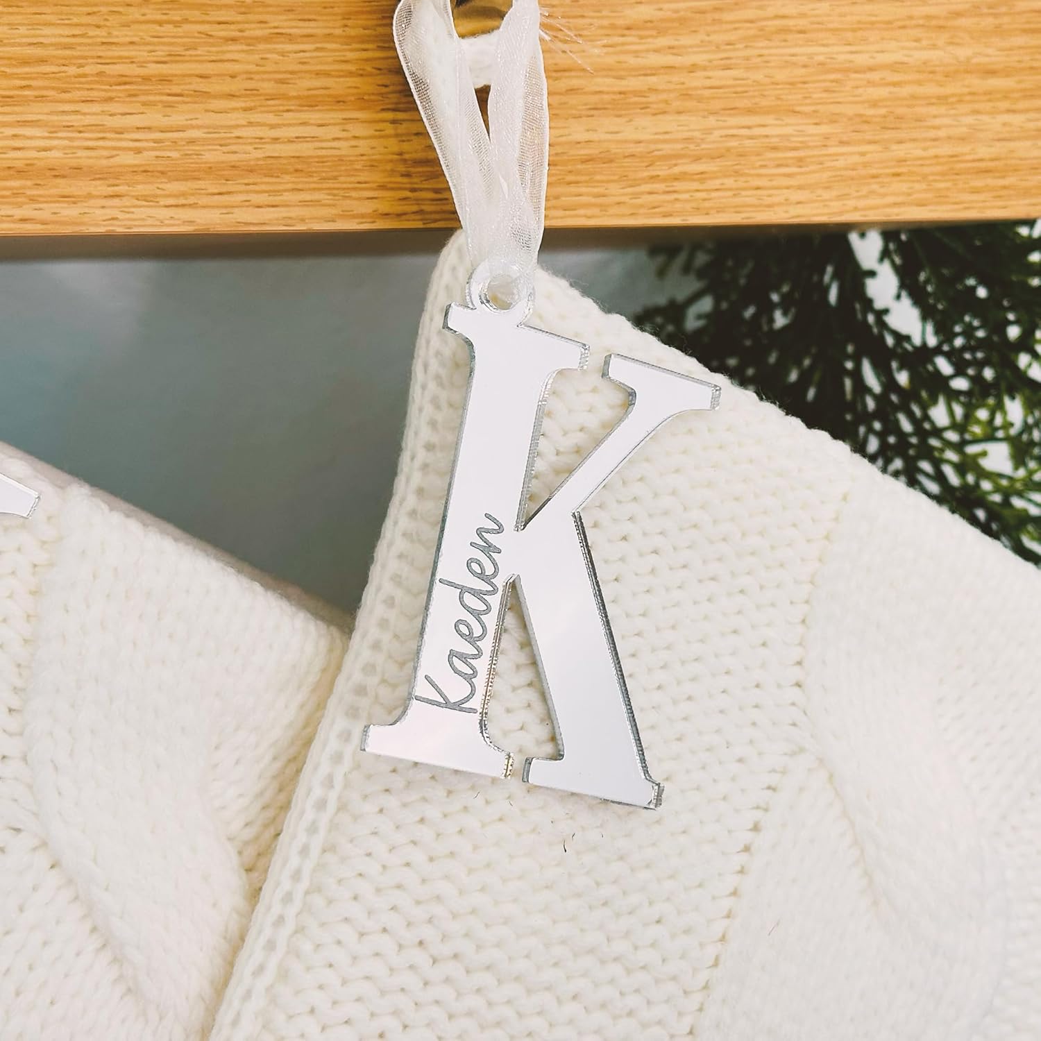 Amazon.com: Initial Christmas Ornaments 2025 | Stockings Name Tags ...