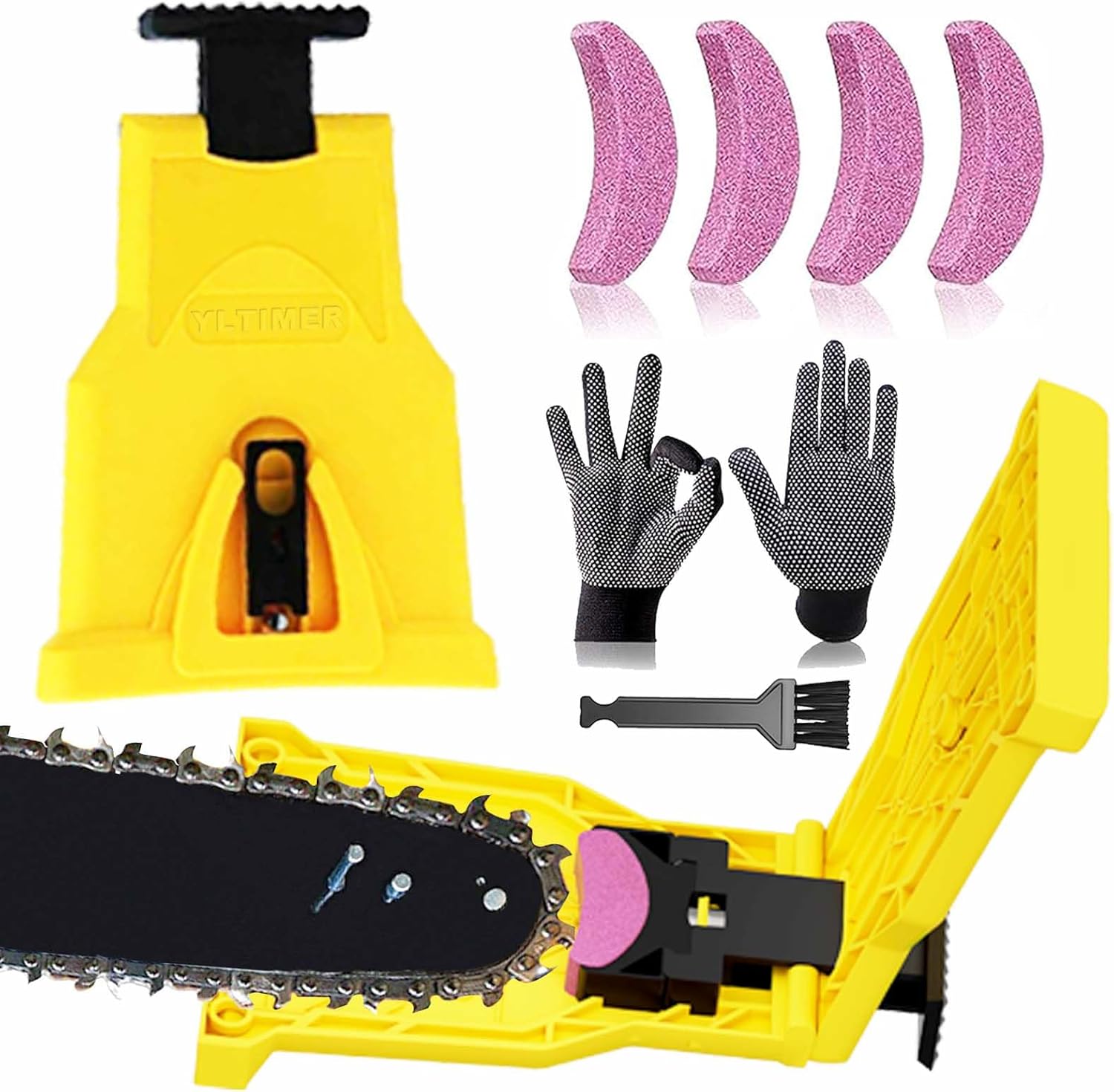 Amazon.com : YLTIMER Chainsaw Teeth Sharpener: Universal Chainsaw ...