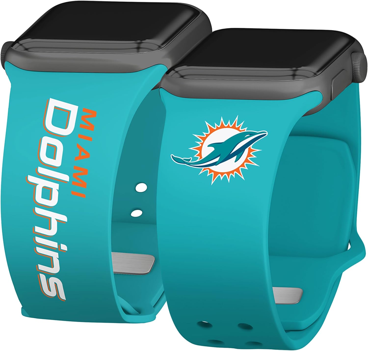 Game Time Miami Dolphins HD Iconic Edition Watch Band Compatible with ...